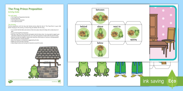The Frog Prince Prepositions Busy Bag Resource Pack for Parents
