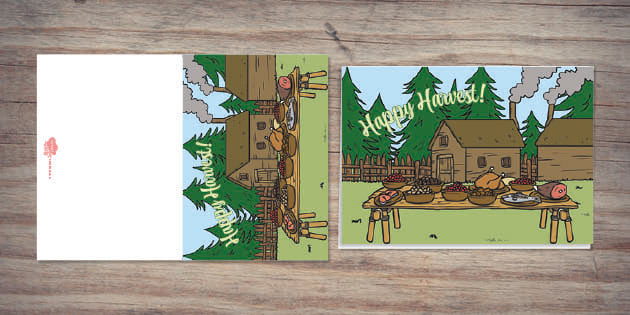 Happy Harvest Card | Twinkl Party