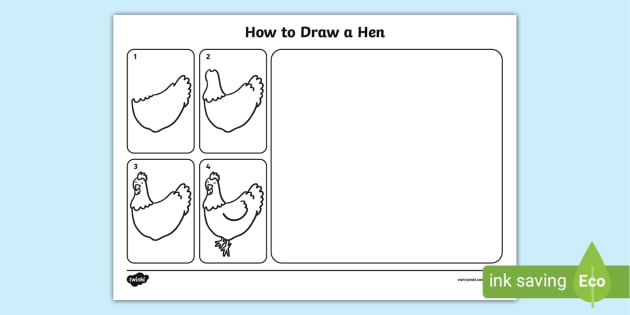 FREE! - How to Draw a Hen (teacher made)