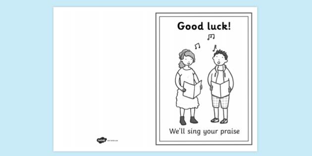 FREE! - Children Singing Card Colouring Activity | Twinkl Resources