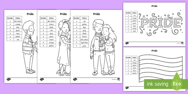KS1 Pride Colour by Number (teacher made)