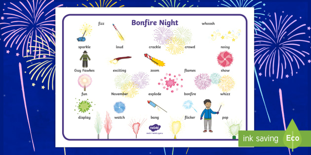 Bonfire Word Mat - Word mat, Bonfire, Fireworks Night, Guy, Autumn, A4