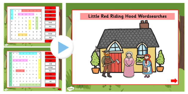 Little Red Riding Hood Interactive Wordsearch (teacher made)