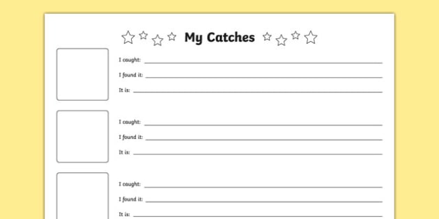 My Catches Worksheet / Worksheet, worksheet