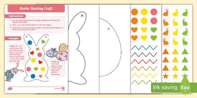 FREE! - Easy Easter Bunting Craft (teacher made)