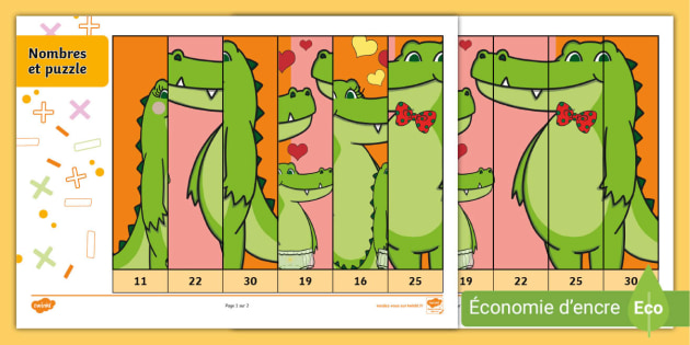 Nombres et puzzle (teacher made)