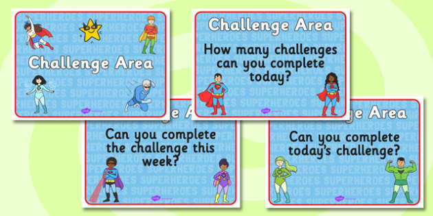 Challenge Area Pack Signs - Challenge, gifted and talented, Area Signs