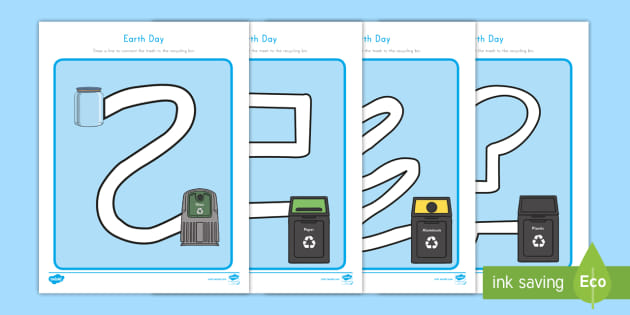 Earth Day Pencil Control Worksheet / Worksheets