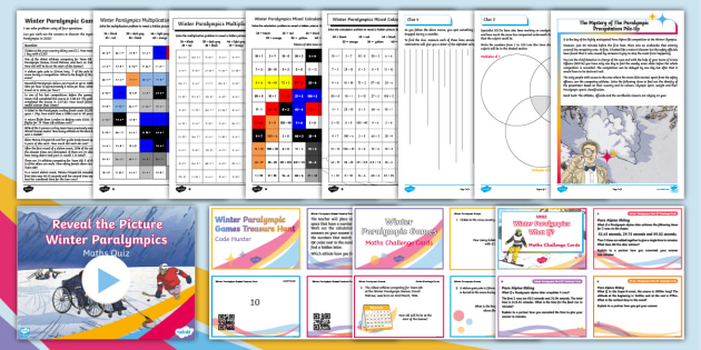 UKS2 Winter Paralympics Maths Resource Pack (teacher made)