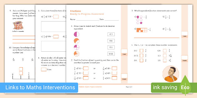 👉 Assessment of Year 5 Ready-to-Progress Criteria: Fractions
