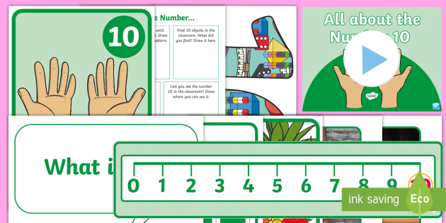 All About the Number 10 Resource Pack (teacher made)