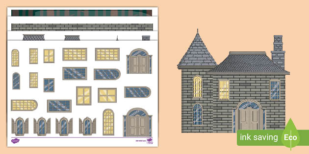 Design a Haunted House Collage Activity