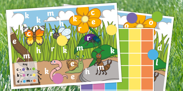 Letter Matching Alphabet Minibeasts Sticker Activity