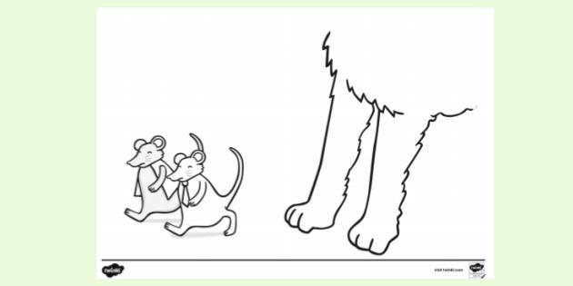 Mouse Running Colouring | Colouring Sheets