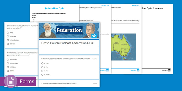 Crash Course Podcast Federation Quiz Google Forms