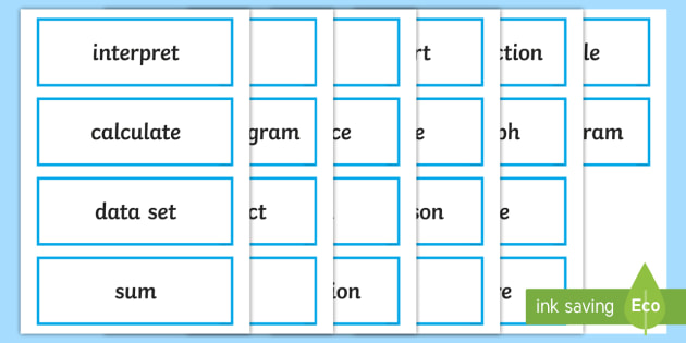 UKS2 Statistics Key Word Cards (teacher made)