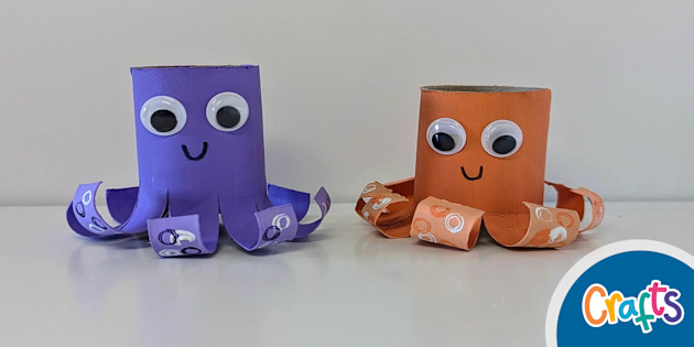 Octopus Toilet Paper Roll Craft For Kids Crafty Morning