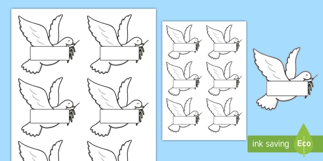 Self-Registration Labels Doves (teacher made)