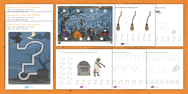 Halloween Themed Pencil Control Activity Pack