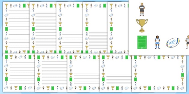 Rugby Page Borders (teacher made)