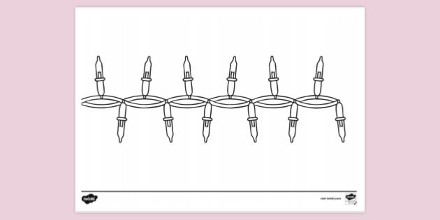 FREE! - Christmas Lights Colouring | Colouring Sheets