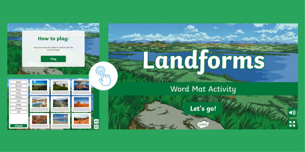 Landforms Interactive Word Mat (teacher made)
