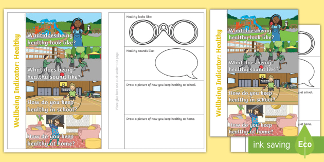 * NEW * CfE First Level Wellbeing Indicator Healthy Flap Activity - HWB
