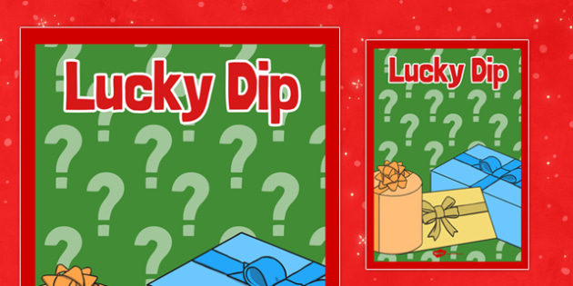 Christmas Themed Lucky Dip Poster - christmas fair, display poster, display