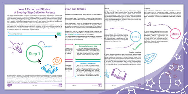 Year 1 Fiction and Stories: Parent Guide and Activities Pack