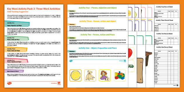 Key Word Activity Pack 3: Three-Word Activities