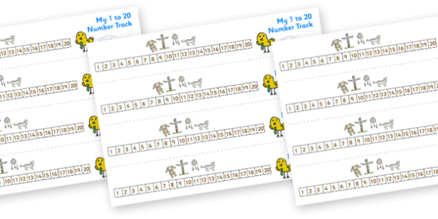 Native American Number track (1-20) (teacher made)