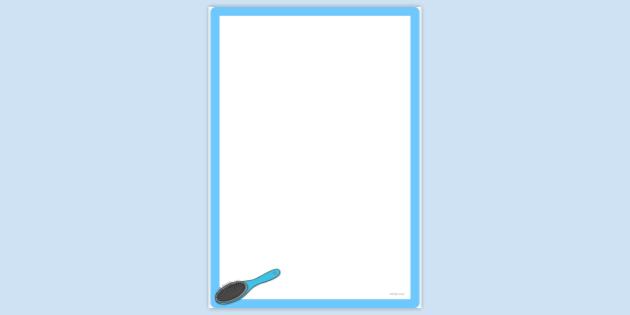 FREE! - Hairbrush Page Border | Page Borders | Twinkl