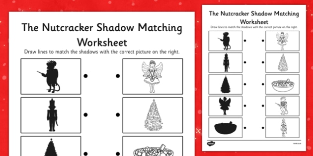 The Nutcracker Shadow Matching Worksheet