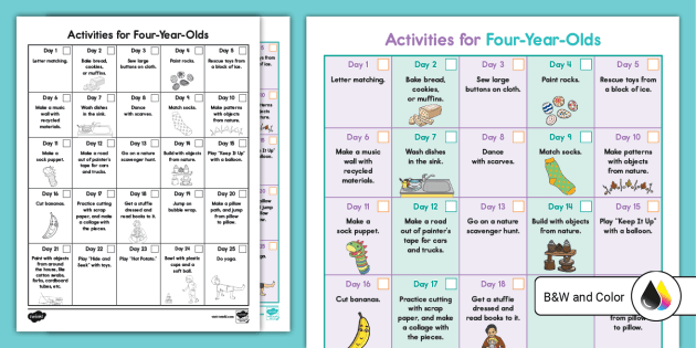 4 Year Old Activity Pages