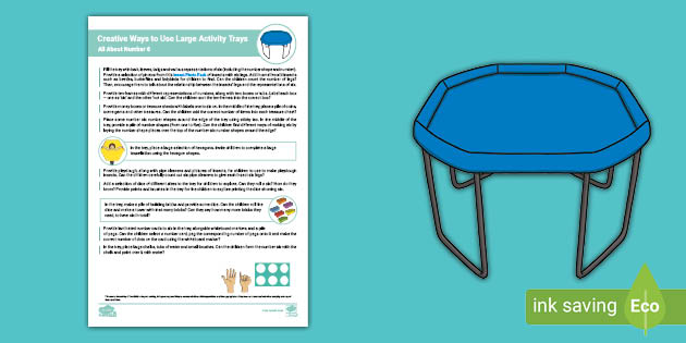 👉 EYFS Creative Ways to Use Large Activity Trays: All About Number 6
