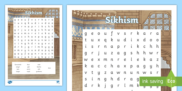 KS2 Sikhism Word Search - Primary Resources (teacher made)