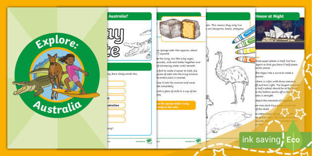 Explore: Australia Activity Booklet (teacher made)