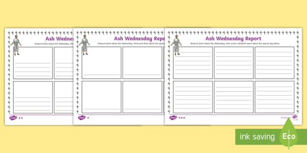 Ash Wednesday Report Writing Template (teacher made)
