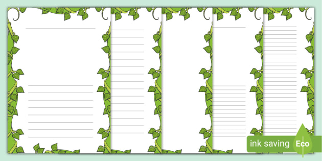 * NEW * Beanstalk Page Borders (teacher made)