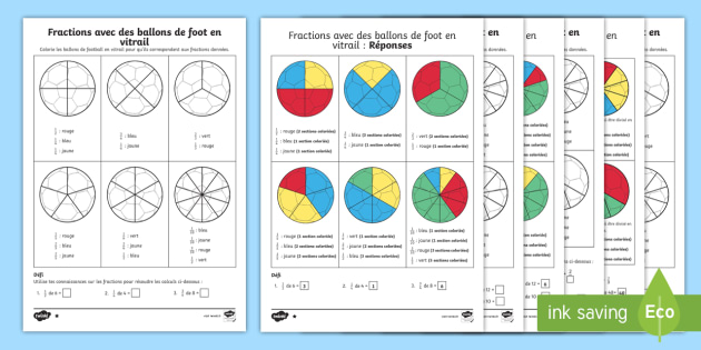 Feuilles d'activités différenciées : Les fractions