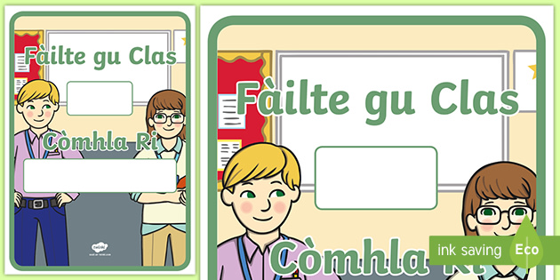 Postair Fàilte: A' Chiad Ìre A4 (teacher made)