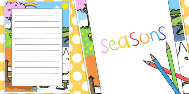 Seasons Decorative Page Border - seasons, decorative, page border