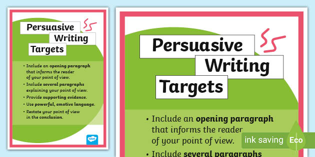Persuasive Writing Objectives Poster - CfE - Twinkl