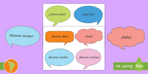 Postérs de exposición: Saludos (teacher made)