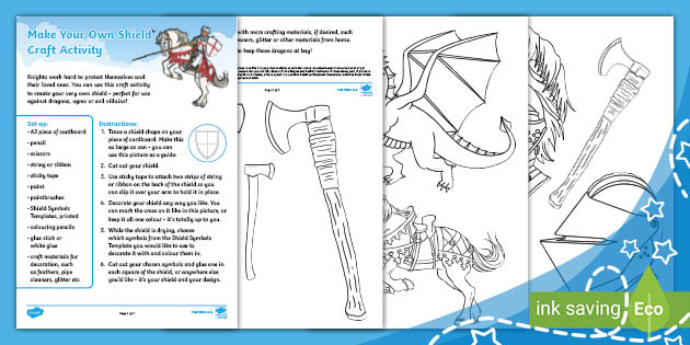 Make Your Own Shield Craft Activity