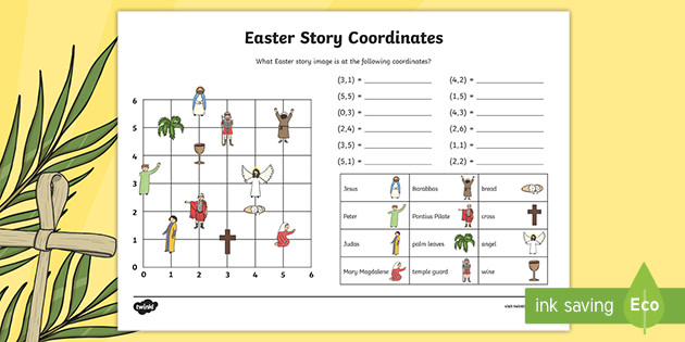 Easter Story Coordinates Worksheet / Worksheet