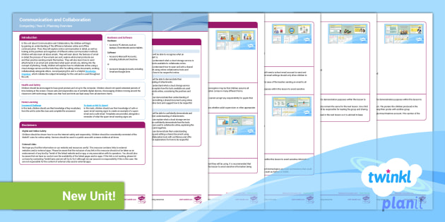 FREE! - Communication and Collaboration: Year 4 Planning Overview
