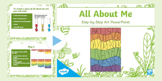 FREE! - All About Me Step-by-Step Art PowerPoint