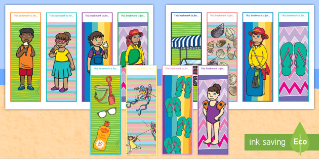 Printable Beach Bookmarks - Seaside | EYFS | Twinkl
