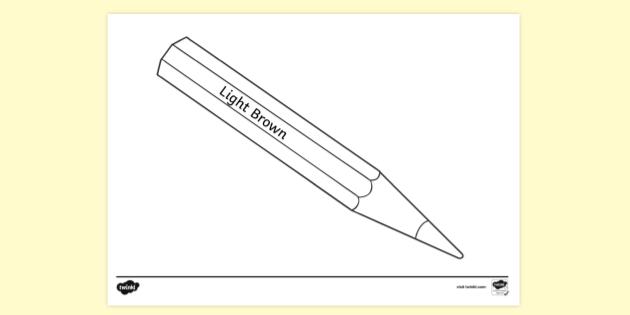 Light Brown Pencil Colouring | Colouring Sheets